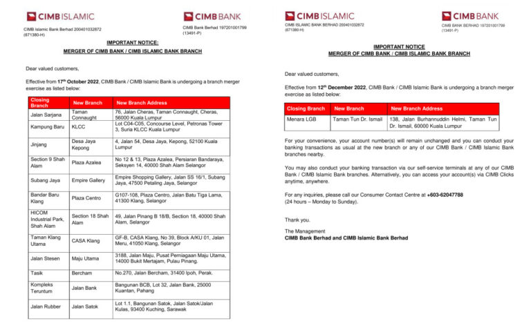 CIMB Bank To Close And Merge 13 Branches In Malaysia - Hype Malaysia