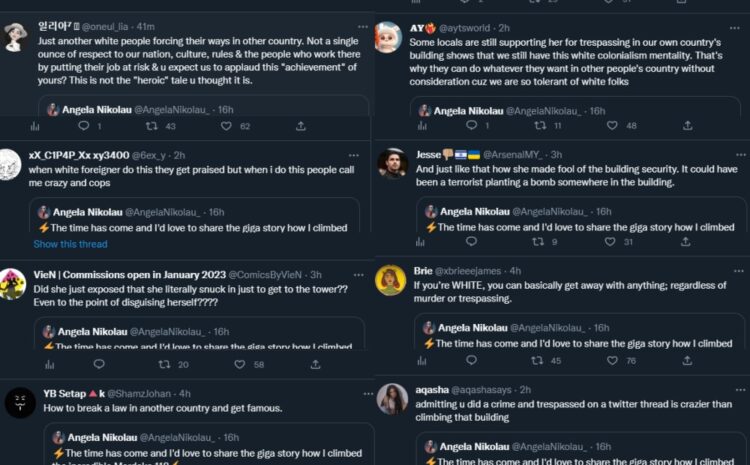 Russian Daredevil Angela Nikolau Reveals She Was Naked Before Climbing ...