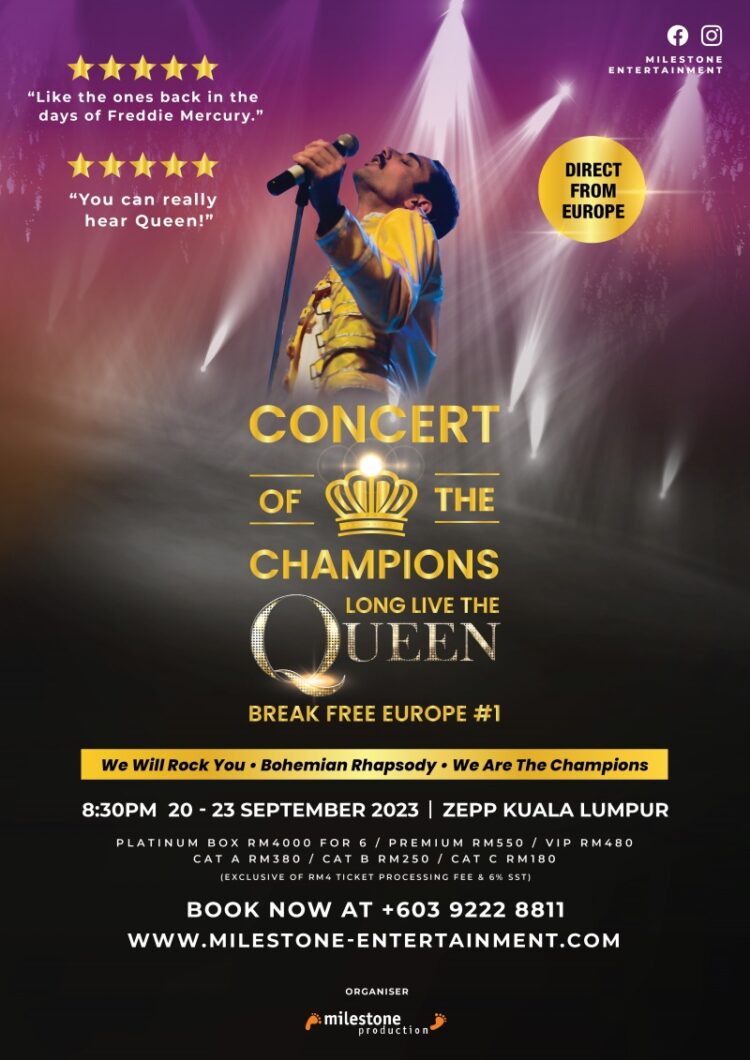 Queen Tribute Concert Coming To Malaysia! Ticket & Seating Plan ...