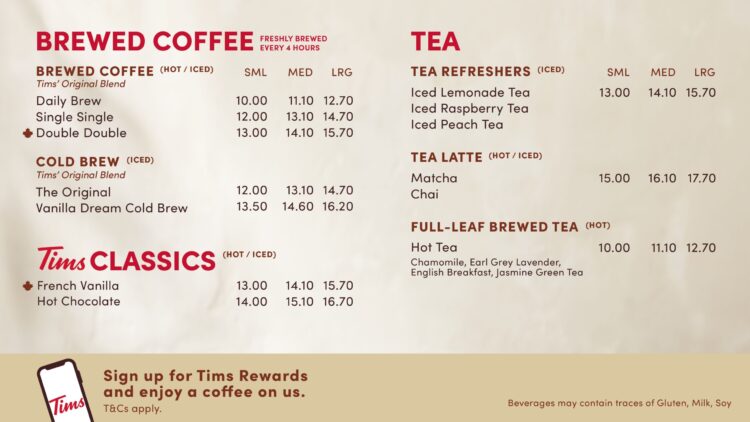 Tim Hortons Malaysia Makes Debut In IOI City Mall & Sunway Velocity; Full Menu Included - Hype ...
