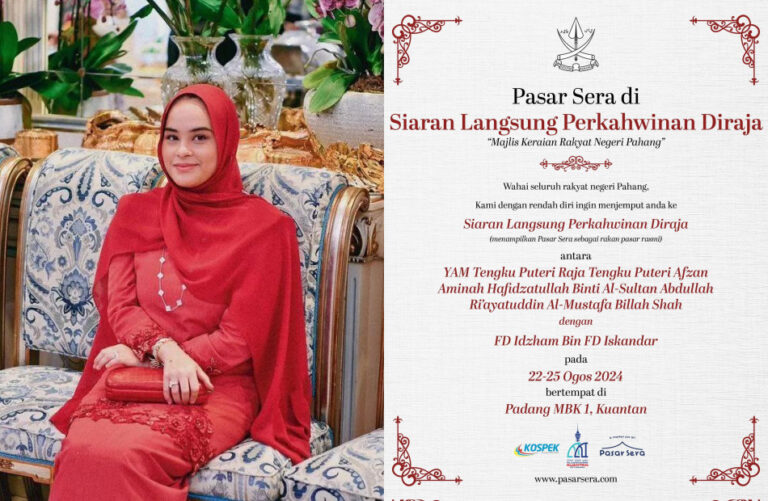 Royal Wedding: Pahang Princess Tengku Afzan & FD Idzham To Hold 4-Day ...