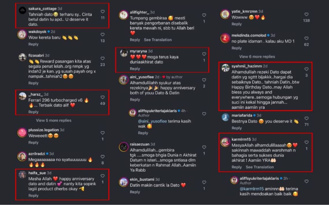 (Video) Aliff Syukri Gifted With Red Ferrari From Wife Shahida During ...