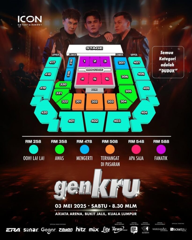 KRU Announces Comeback Concert In KL; Ticketing & Seating Plan Revealed - Hype Malaysia