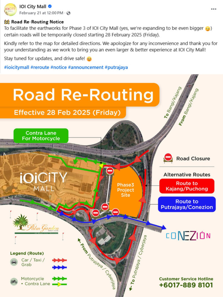 IOI City Mall To Begin Phase 3 Expansion In March 2025; Netizens React ...