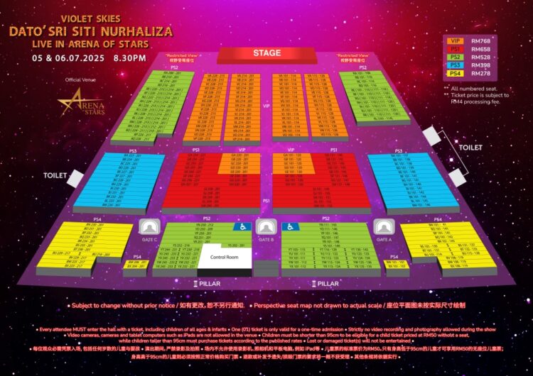 Siti Nurhaliza To Hold 30th Anniversary Concert This July; Ticketing & Seating Plan Announced ...